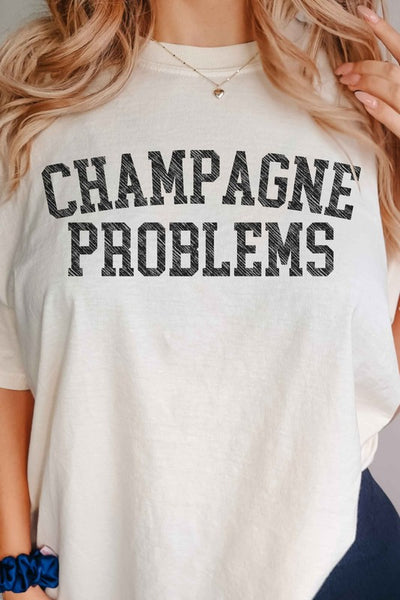 CHAMPAGNE PROBLEMS GRAPHIC TEE – Urban Echo Shop