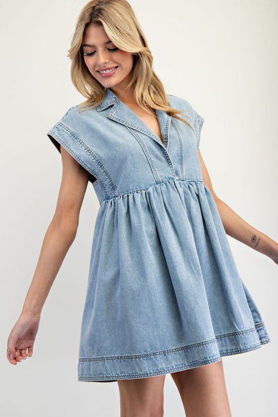 Darla Dream Denim Mini Dress | URBAN ECHO SHOP – Urban Echo Shop